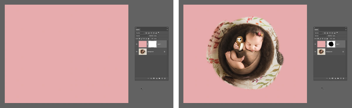 How To Use Layer Masks In Photoshop Newborn Posing