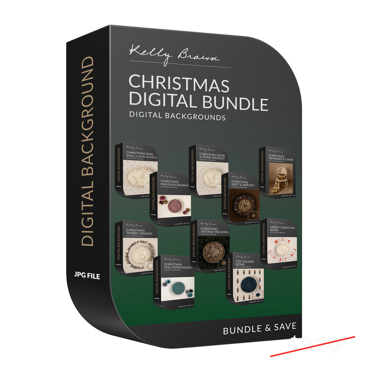 Christmas Digitals Bundle - Newborn Posing