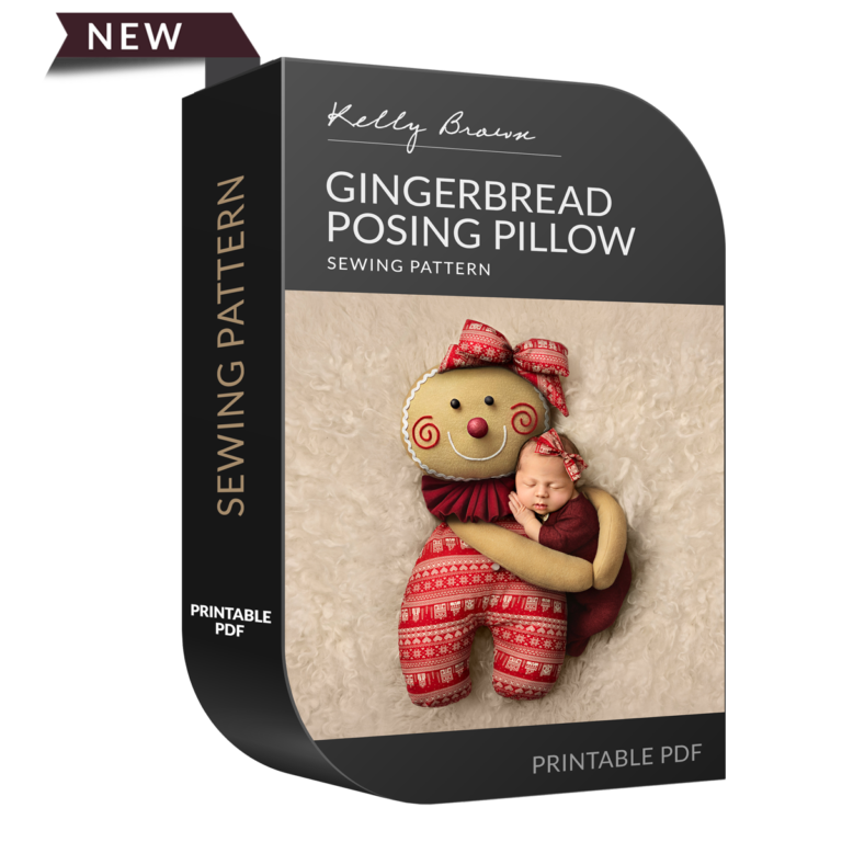 Gingerbread Pillow Sewing Pattern - Newborn Posing