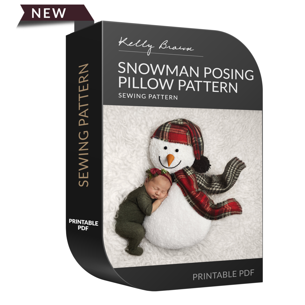 Snowman Pillow Sewing Pattern - Newborn Posing