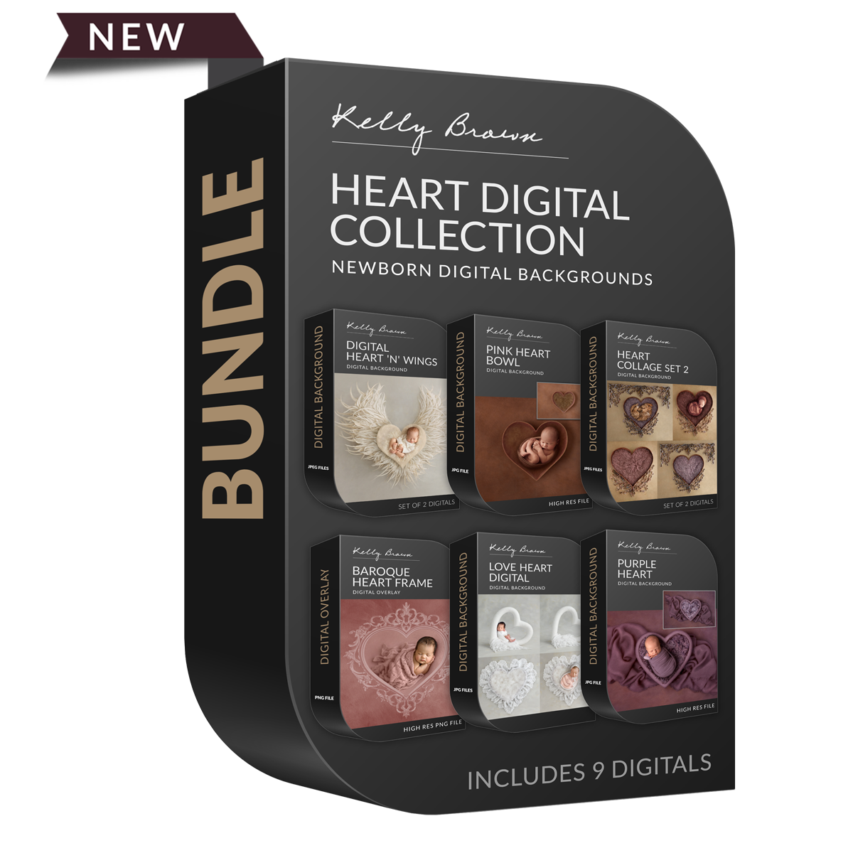 Heart Digital Collection - Newborn Posing