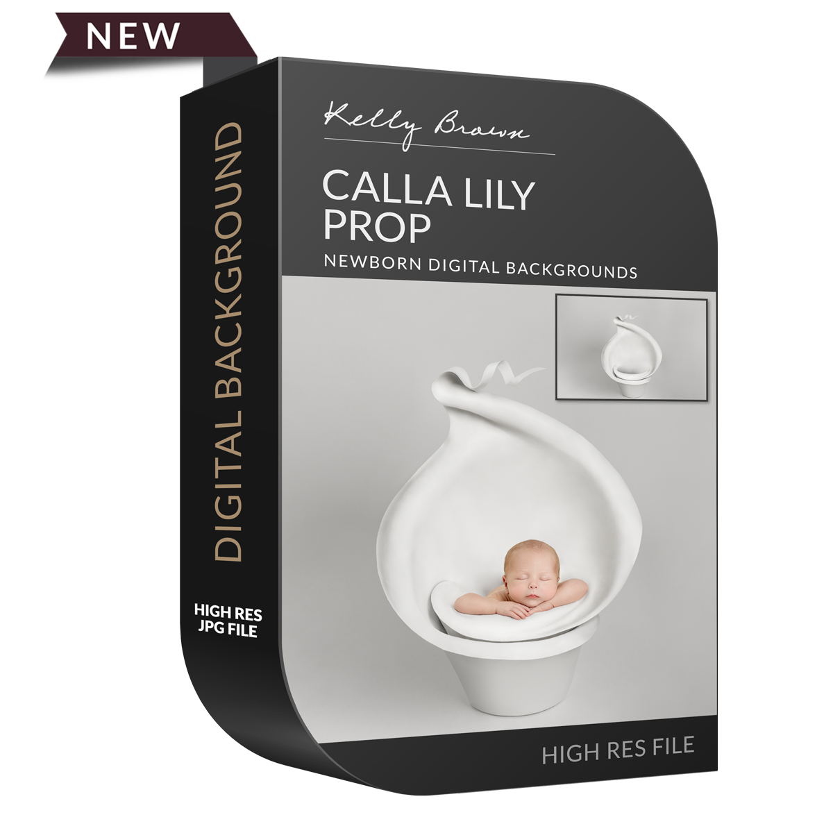 Calla Lily Digital Background Newborn Posing