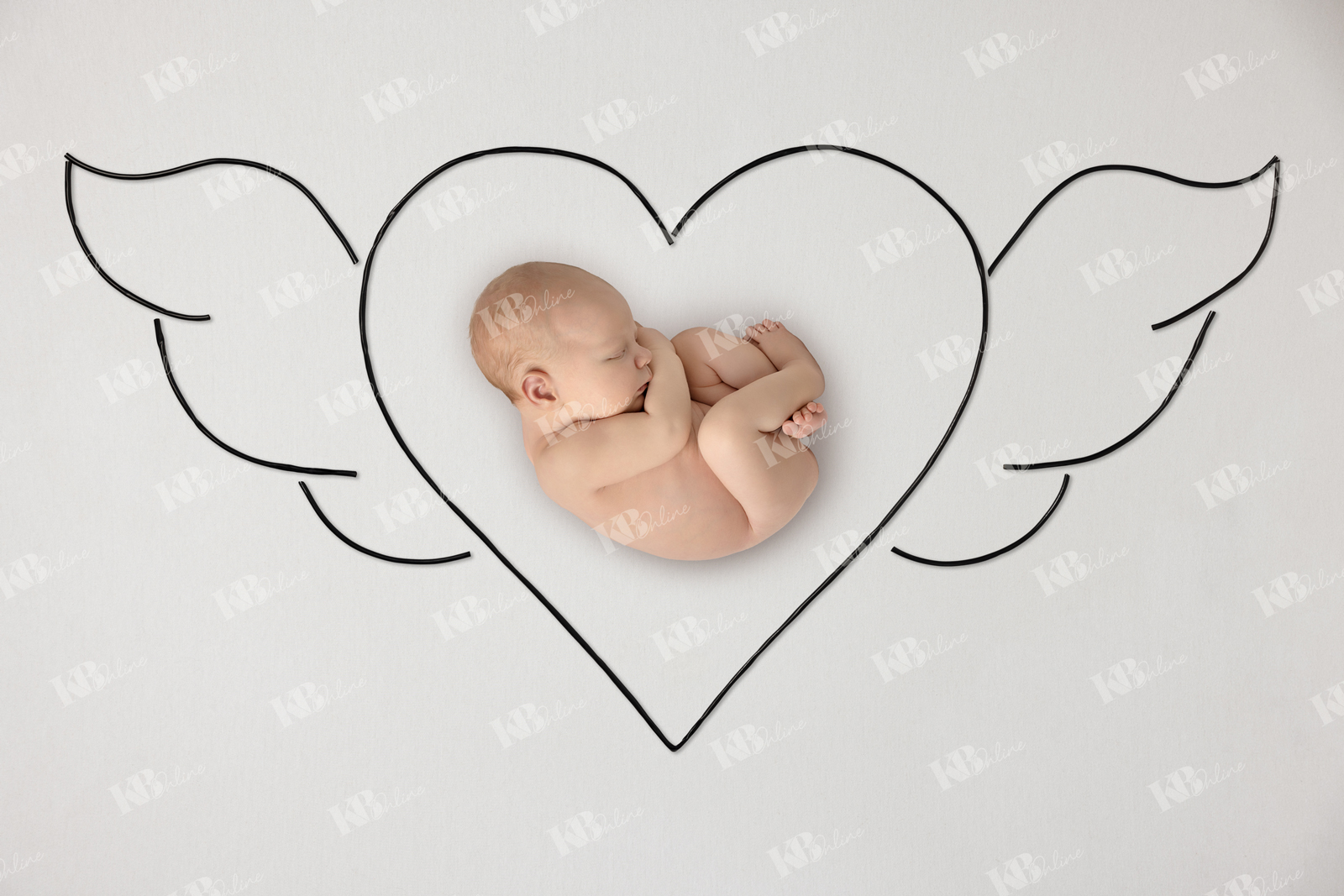 Line Art Digital Backgrounds Collection - Newborn Posing