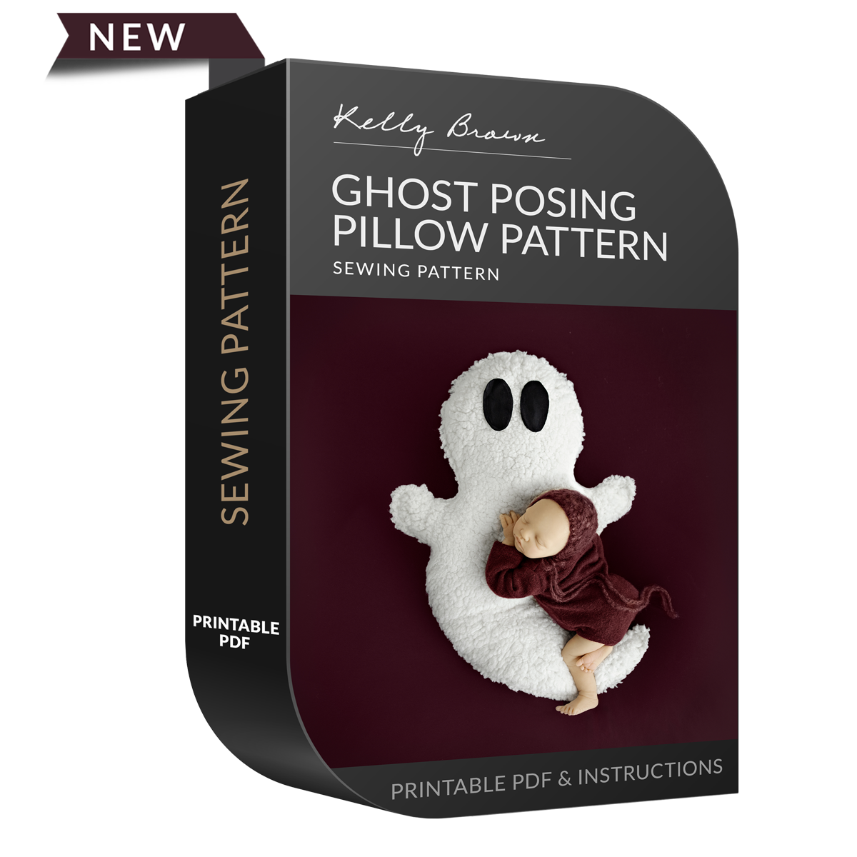 Ghost Pillow Sewing Pattern - Newborn Posing
